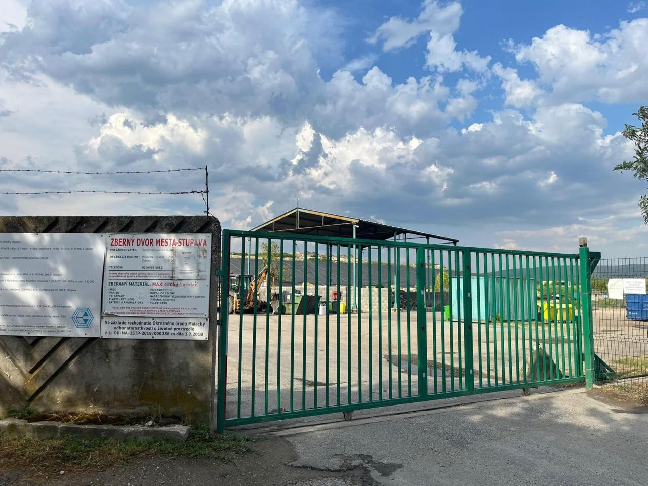 Oficiálne stránky mesto Stupava - ZVÝŠENÁ PREVÁDZKA NA ZBERNOM DVORE